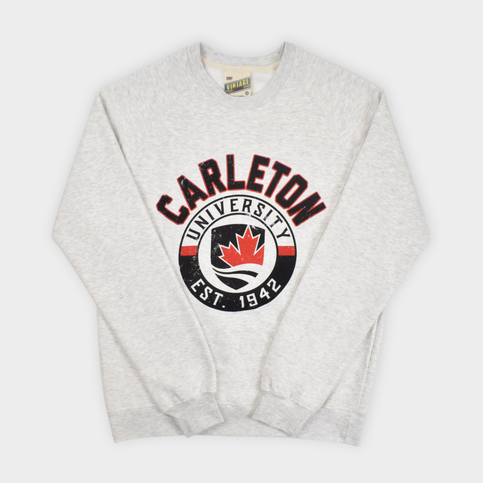 Carleton Vintage Raglan Crewneck - Carleton University Campus Store