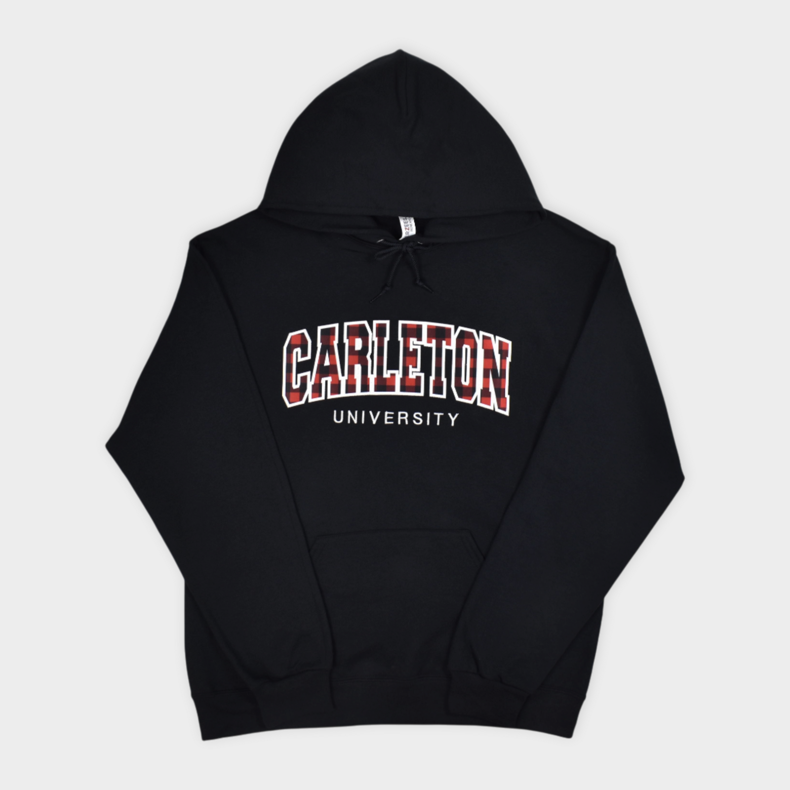 Carleton Tackle Twill Hoodie Buffalo Check - Carleton University Campus ...